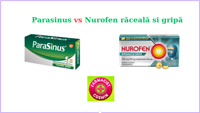 Parasinus sau Nurofen răceala si gripa? – Farmacist.online